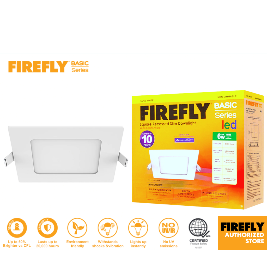 Firefly Basic Series Square Non-Integrated LED Downlight Ultra-thin ...
