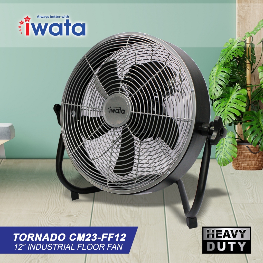 Iwata Tornado CM23-FF12 12" Industrial Floor Fan | Shopee Philippines