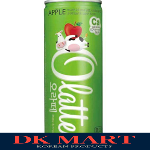 O LATTE APPLE 240ML DK MART KOREA SHOP MILKY JUICE DRINK | Shopee ...