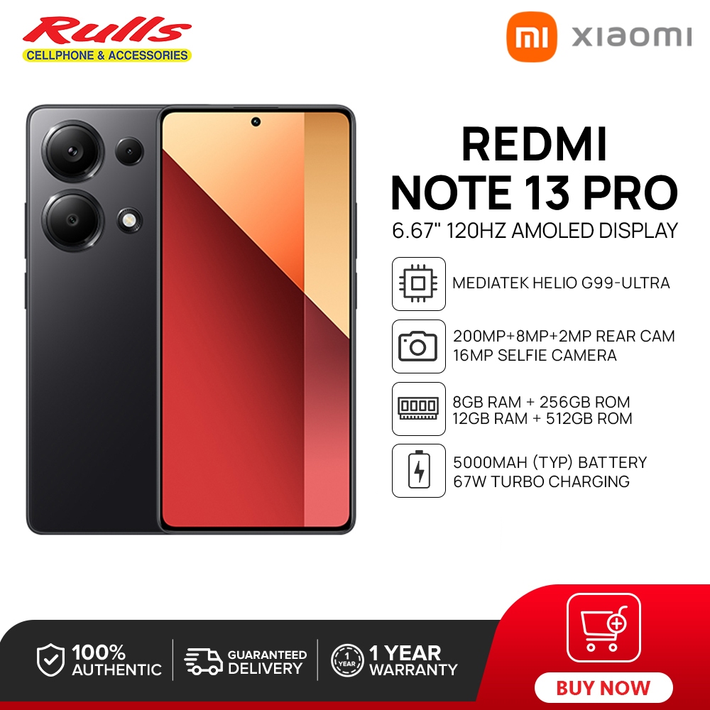 Xiaomi Redmi Note 13 Pro Smartphone | 8GB+256GB / 12GB+512GB | MediaTek ...