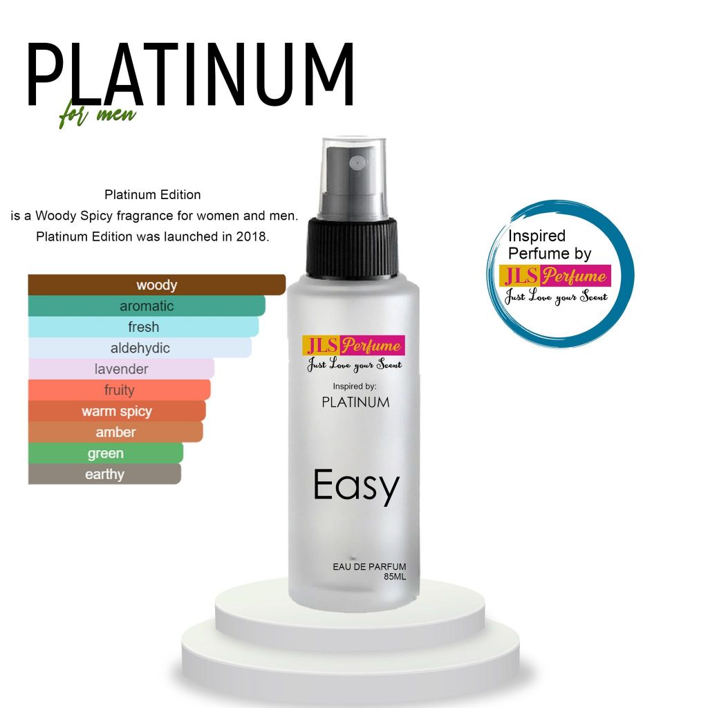 PLATINUM EASY Men's Inspired Perfume 25% Oil Based Long Lasting 85ml | Shopee Philippines