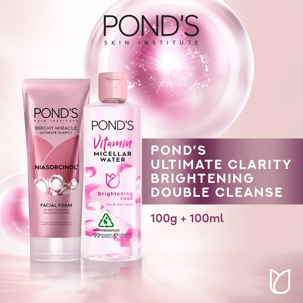 POND'S Ultimate Clarity Brightening Double Cleanse (Facial Foam 100g ...