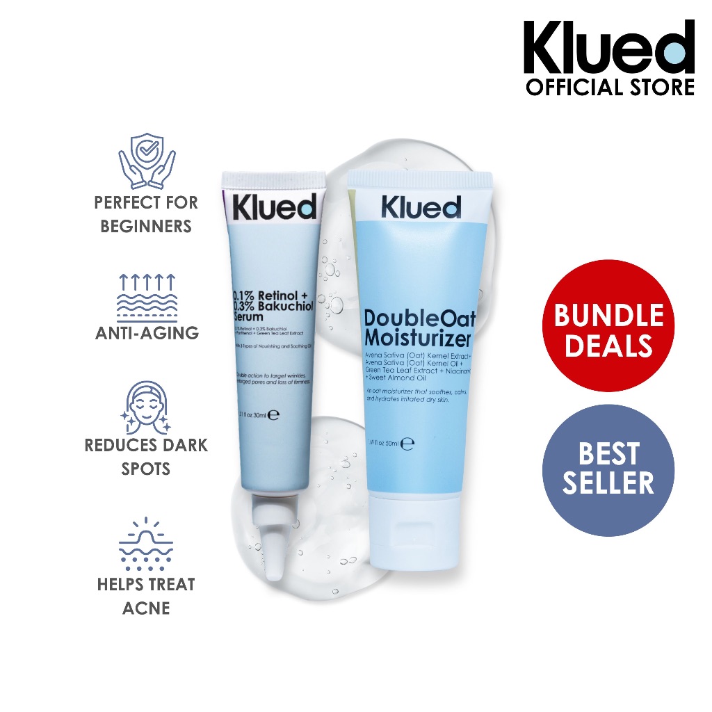 Klued [BUNDLE DEALS 2] Klued 0.1% Retinol + 0.3% Bakuchiol Serum ...