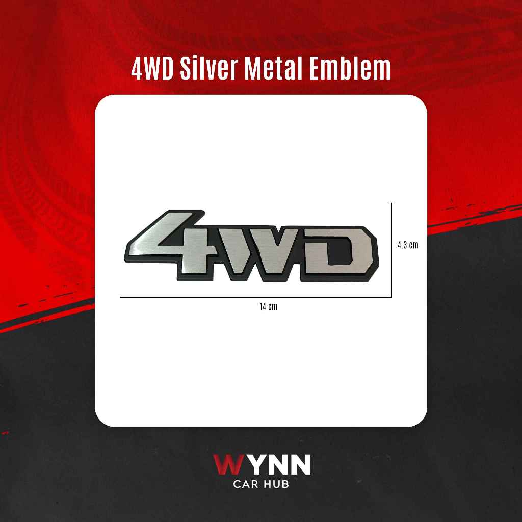 4WD Silver Metal Emblem | Shopee Philippines