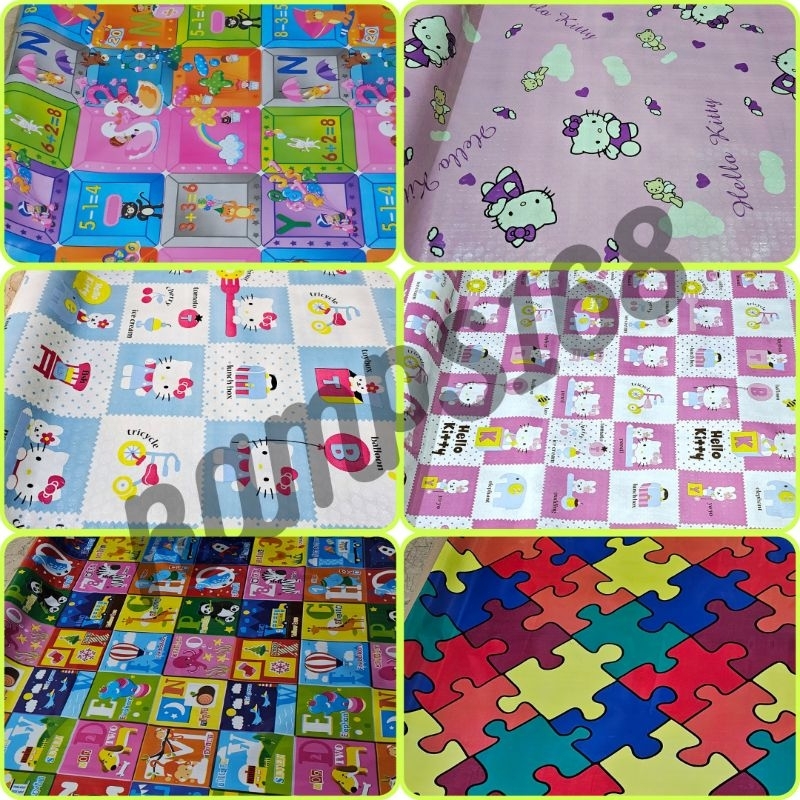 QUALITY Character Pink Alphabet Kid Linoleum Rubberized Floormat Non ...