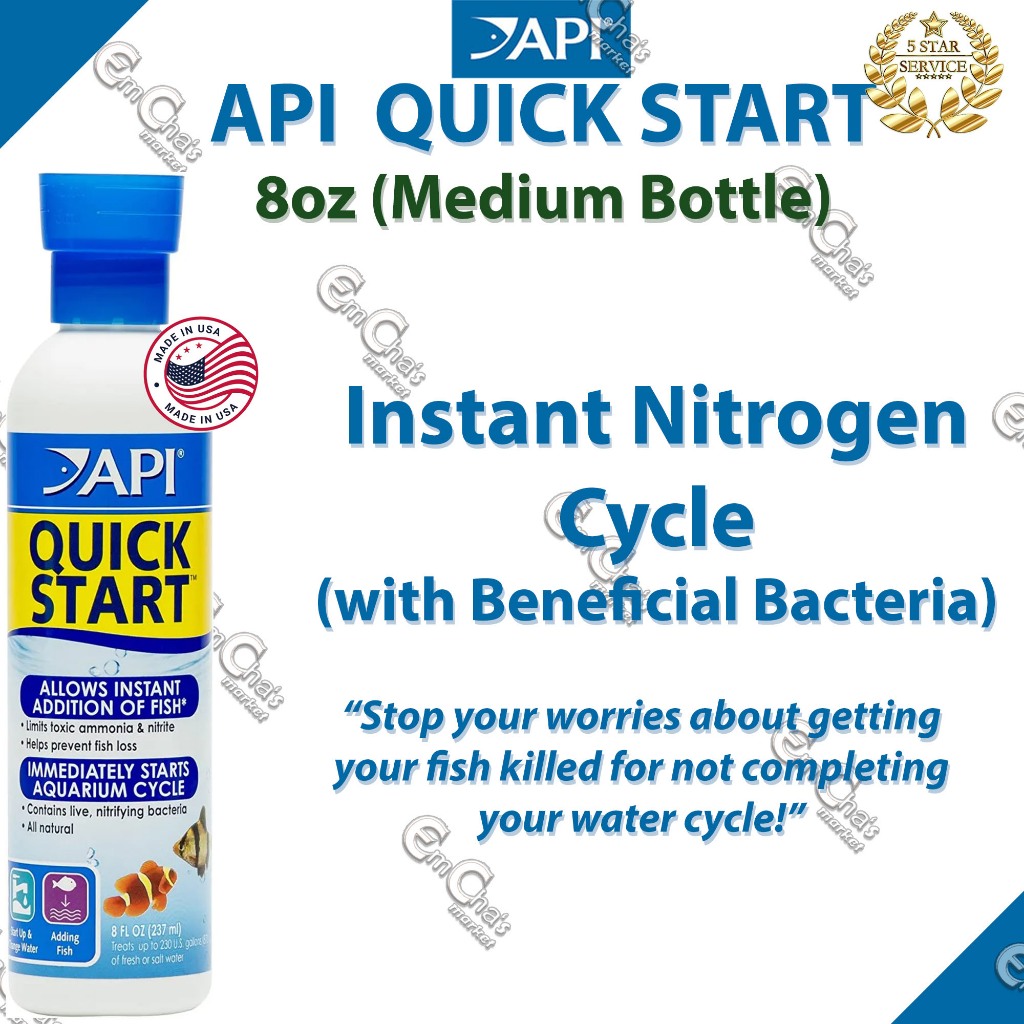 API Quick Start 8oz (MEDIUM) Instant Water Cycle w/ Nitrifying Bacteria ...