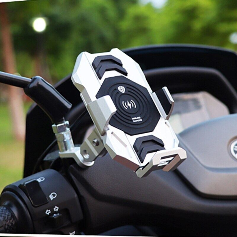 DNF Future Eyes E10 Motorcycle Mobile Phone Holder Shock Absorption Waterproof 15W Wireless ...