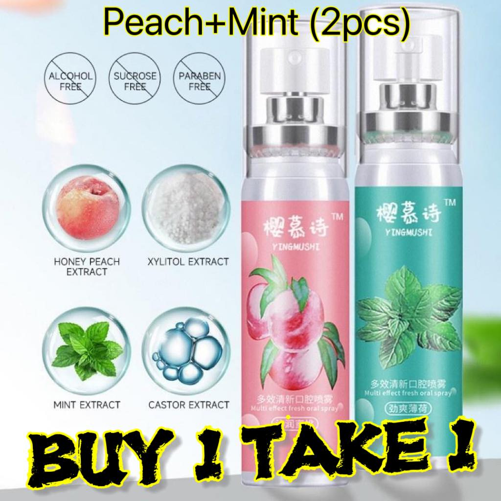 『BUY 1 TAKE 1』Mouth Spray For Bad Breath Fresh Long-Lasting Freshener ...