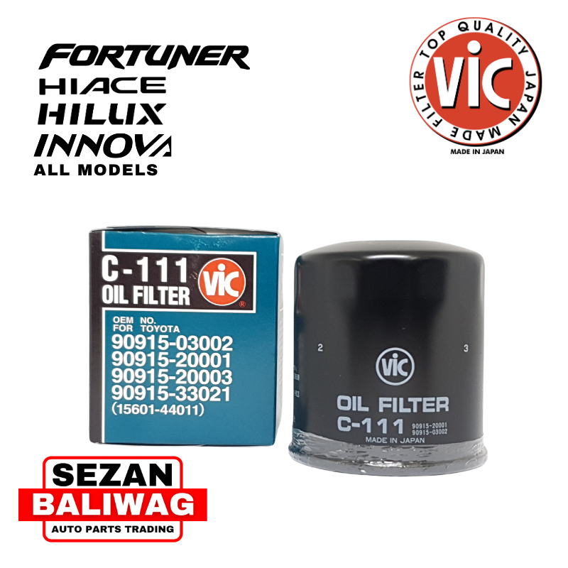 OIL FILTER TOYOTA FORTUNER INNOVA HILUX HIACE C111 VIC | Shopee Philippines
