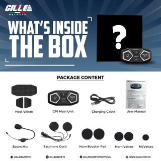 GILLE GP1 Motorcycle Helmet Bluetooth Headset | Shopee Philippines