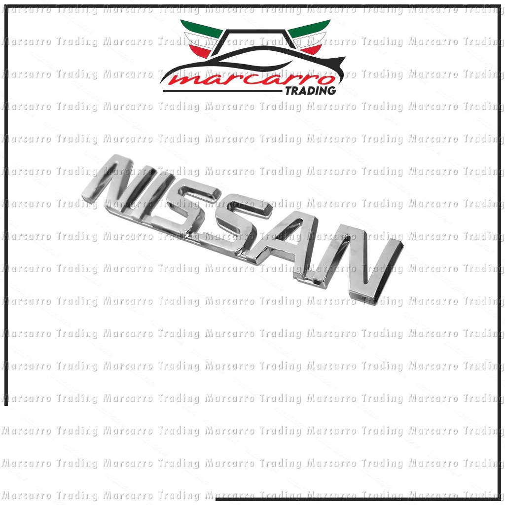 Nissan Word Logo Emblem Badge for Nissan Cars 12 CM in Length (Chrome ...