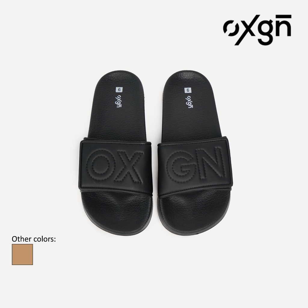 OXGN Velcro Slides For Men (Black/Tan) | Shopee Philippines