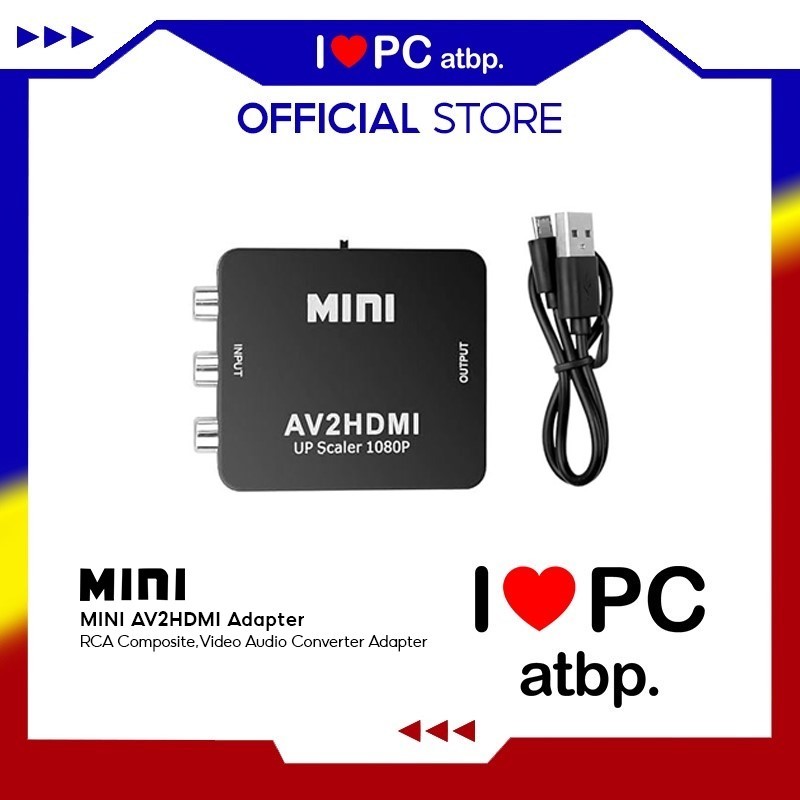 Mini AV2HDMI Adapter (RCA Composite,Video Audio Converter Adapter, AV ...