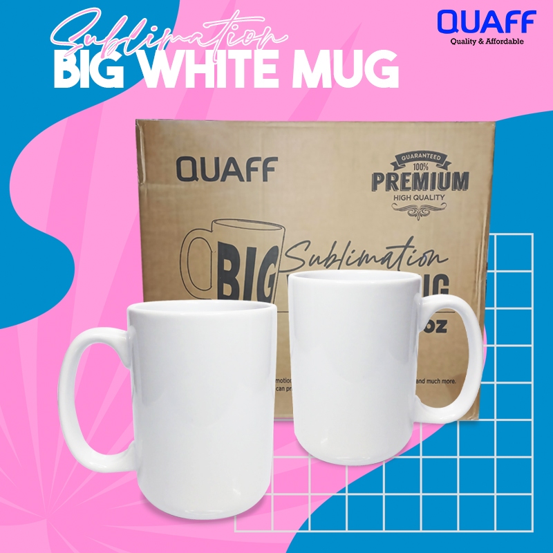 QUAFF Sublimation Coated White Mug 15oz (1box - 36pcs) | Shopee Philippines