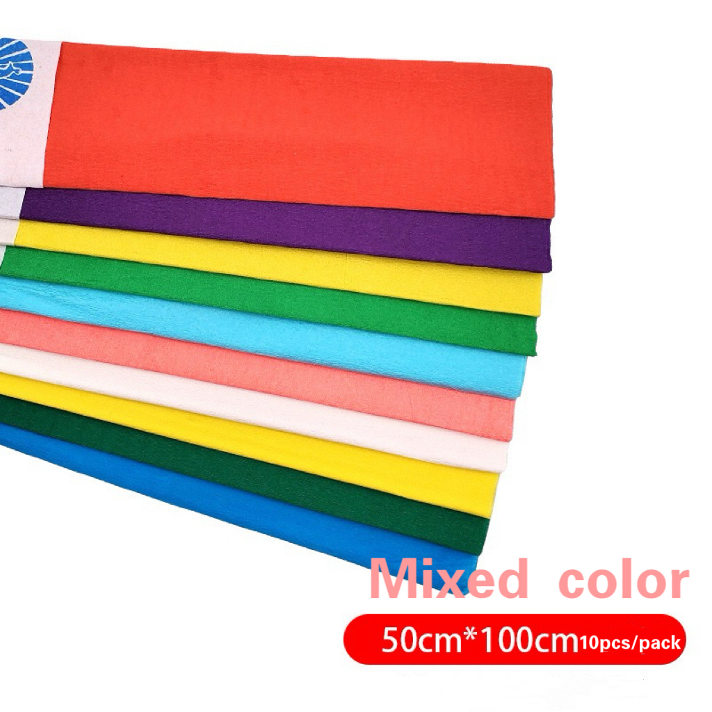 10pcs/Pack Crepe Paper DIY Colored Paper Wedding/Birthday Party ...