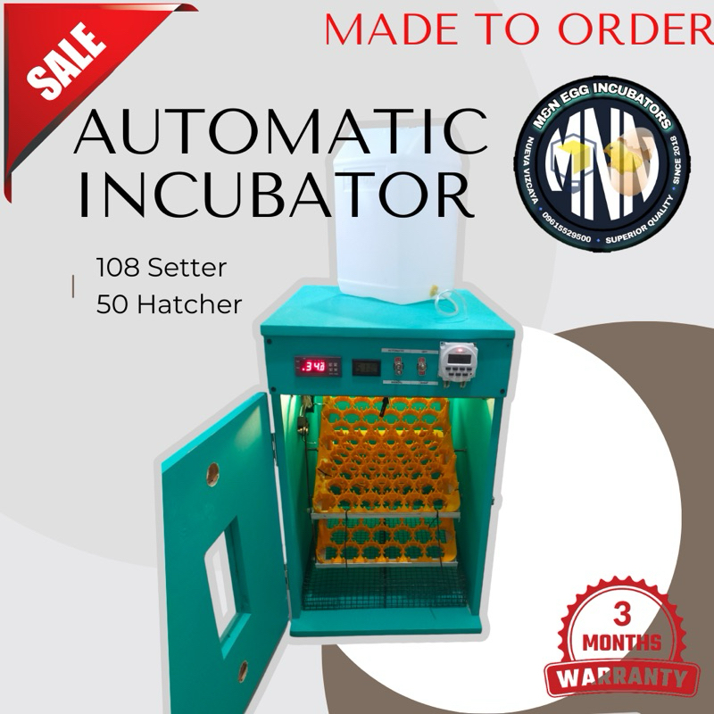 Fully Automatic Egg Incubator |108 Setters 50 Hatchers w/ Auto Water ...