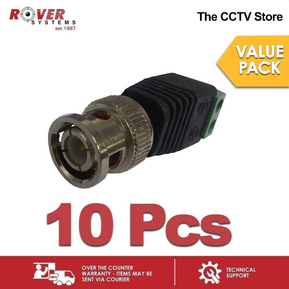 Rover Systems BNC Plug with Terminal Block Endura CCTV Connector 10pcs ...