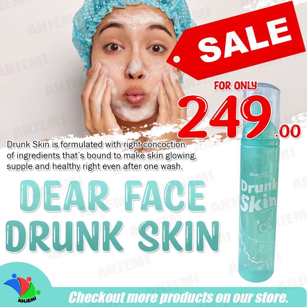Dear Face Drunk Skin Facial Wash 100ml / for All Skin Types / Pore ...