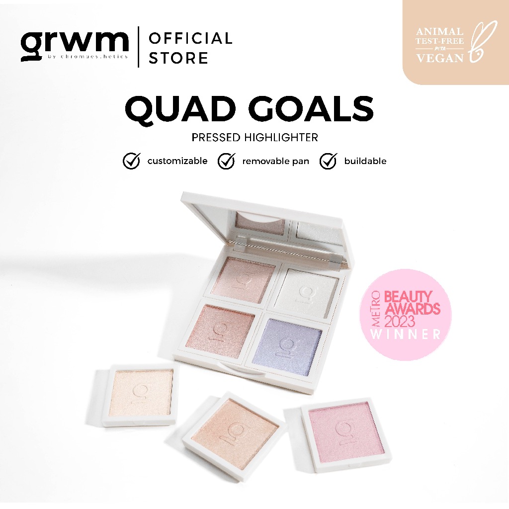 GRWM Cosmetics Quad Goals - Pressed Highlighters | Shopee Philippines