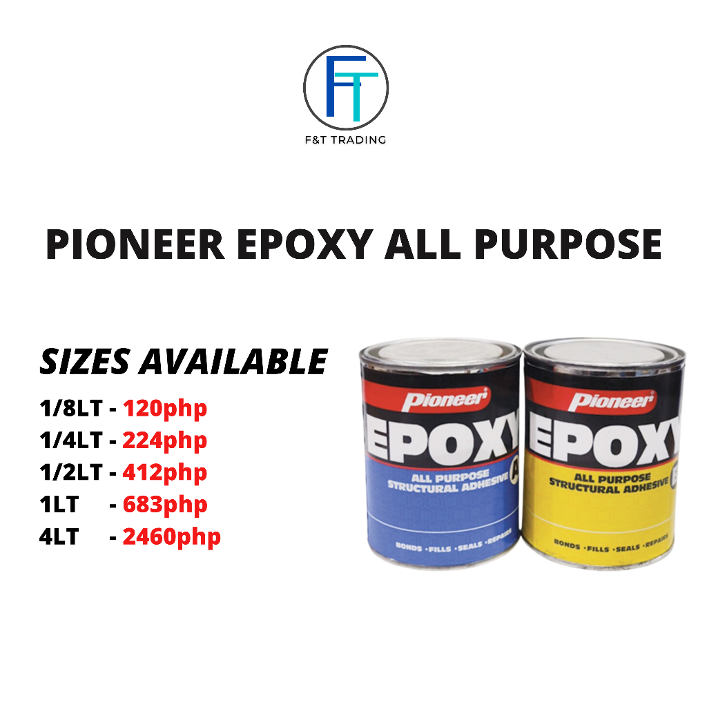 PIONEER EPOXY ALL PURPOSE EPOXY (1/8, 1/4, 1/2) | Shopee Philippines