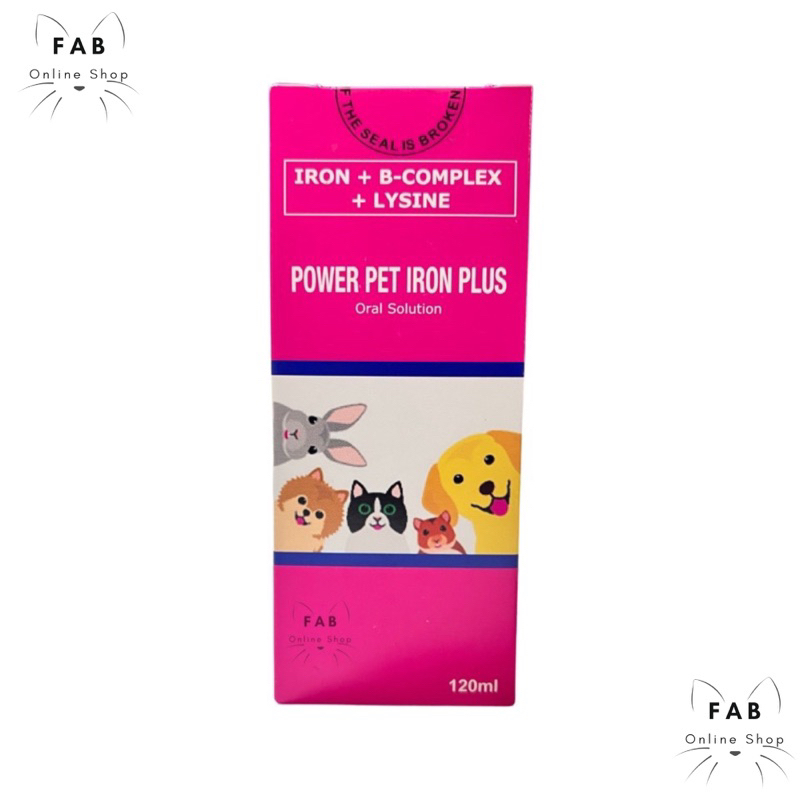 120ml Power Pet Iron Plus Oral Solution for Dogs and Cats with Iron ...