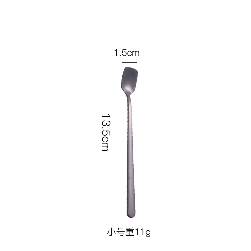 304 stainless steel square head spoon creative long handled bar ice ...