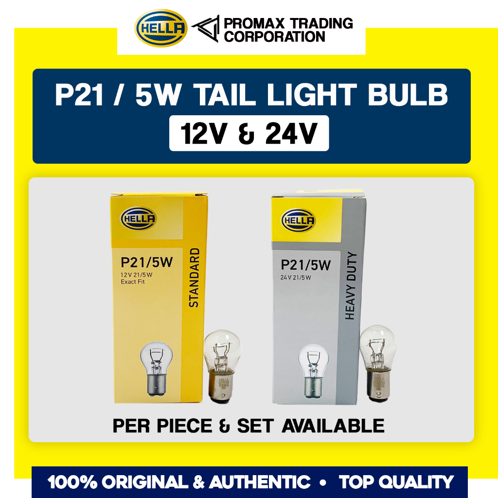 Hella P21 / 5W 12V 24V Double Contact Bulb Tail Light Signal Light bulb ...