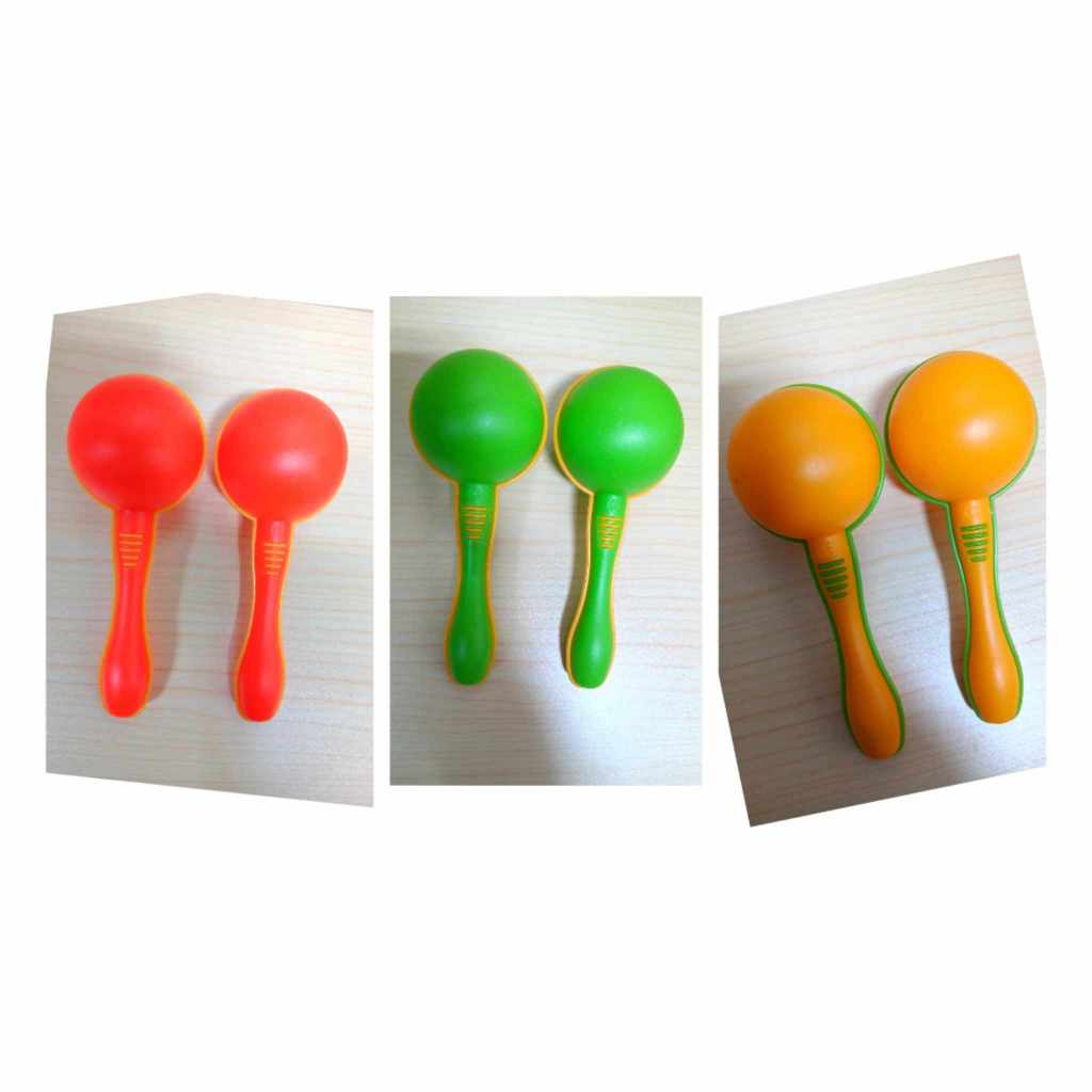 NEW , Maracas shaker Bell PLASTIC ( 1pair ) RANDOM COLORS WE SHIP ...
