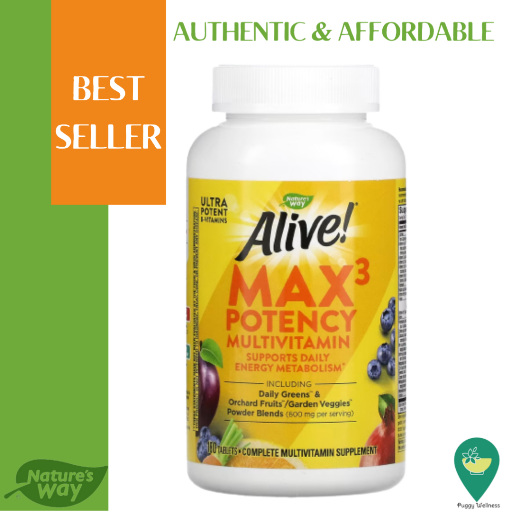 SALE ! Nature's Way, Alive! Max3 Potency Multivitamin, 180 Tablets (with iron) Expiry 10/31/2024 ...