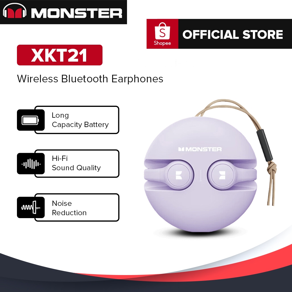 Monster XKT21 Bone Conduction Earphone Bluetooth Earphones Wireless Ear ...