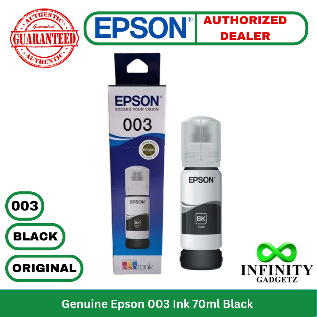 Genuine Epson 003 Ink (Black) | Shopee Philippines