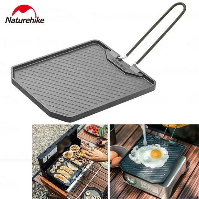 Naturehike Non-Stick Frying Pan Retractable Handle Outdoor Camping BBQ ...