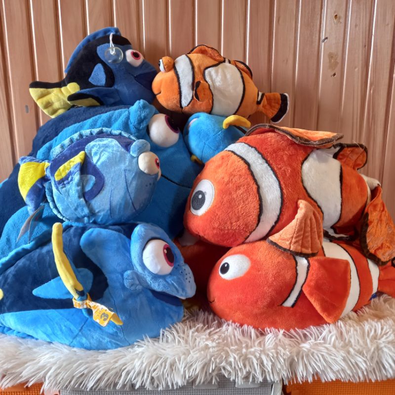 Disney Finding characters nemo Dory Gill Flounder plush toy preloved ...