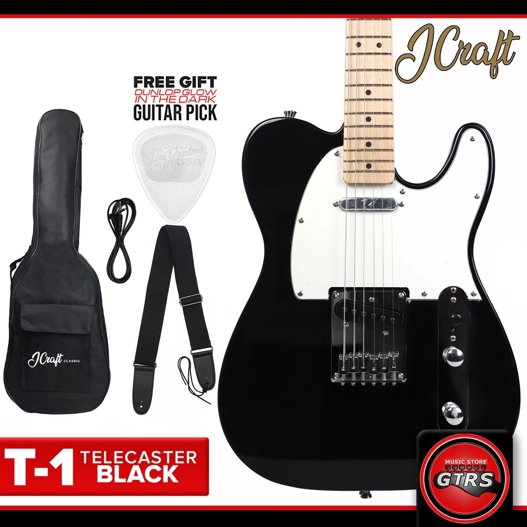 JCraft Classic Series T-1 Telecaster Electric Guitar with Free ...