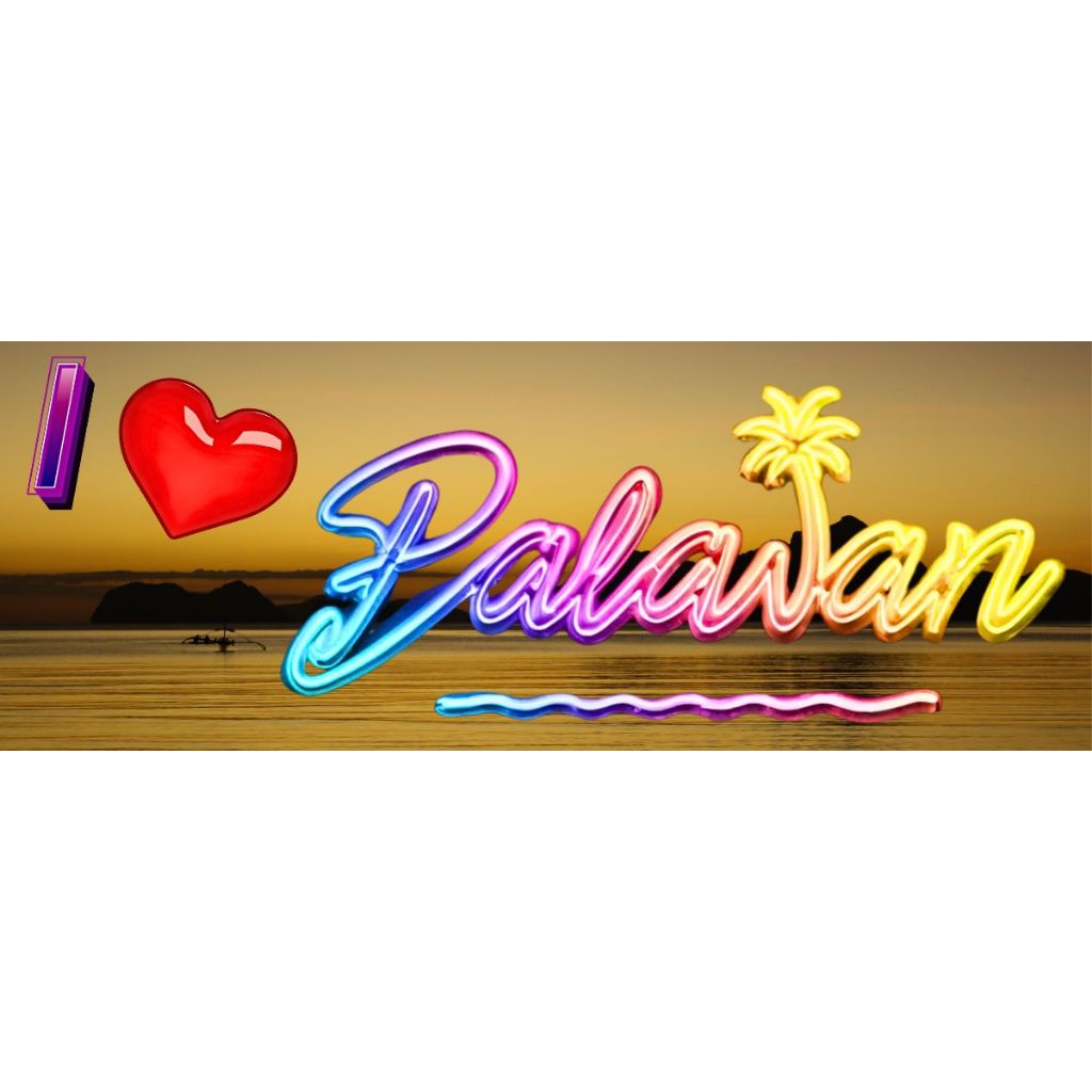 I LOVE PALAWAN RECTANGLE DESIGN RUBBER REF MAGNET SOUVINER | Shopee ...