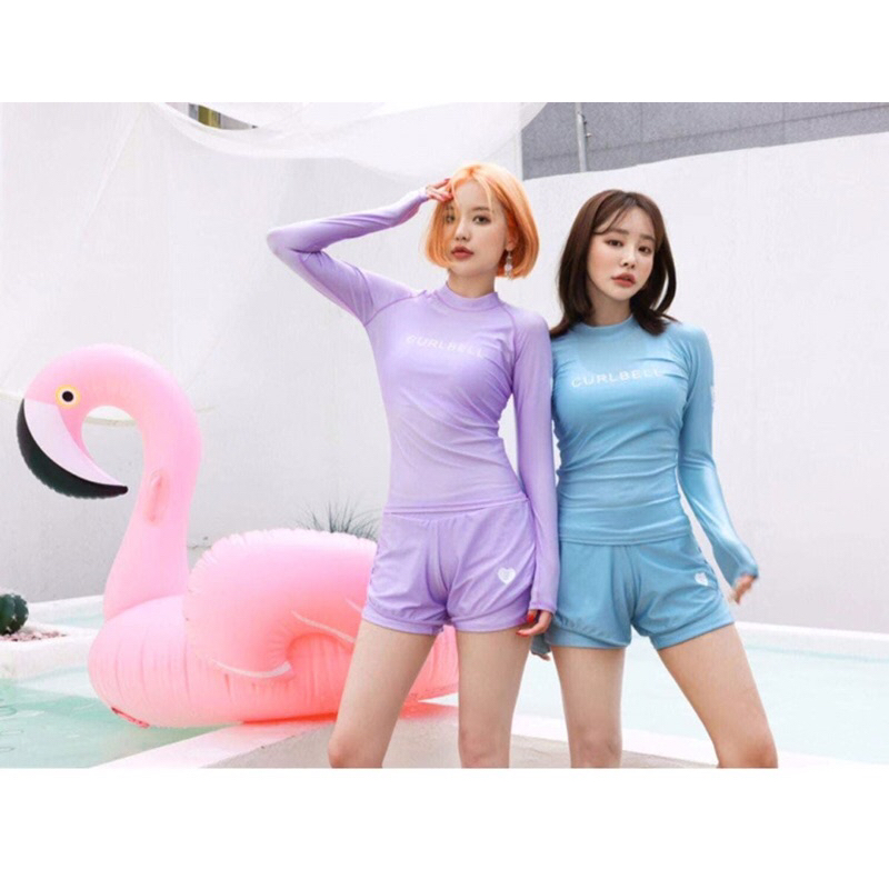 Korean Fashion Rush Guard Terno Swimwear Rashguard Freesize fit S to L ...