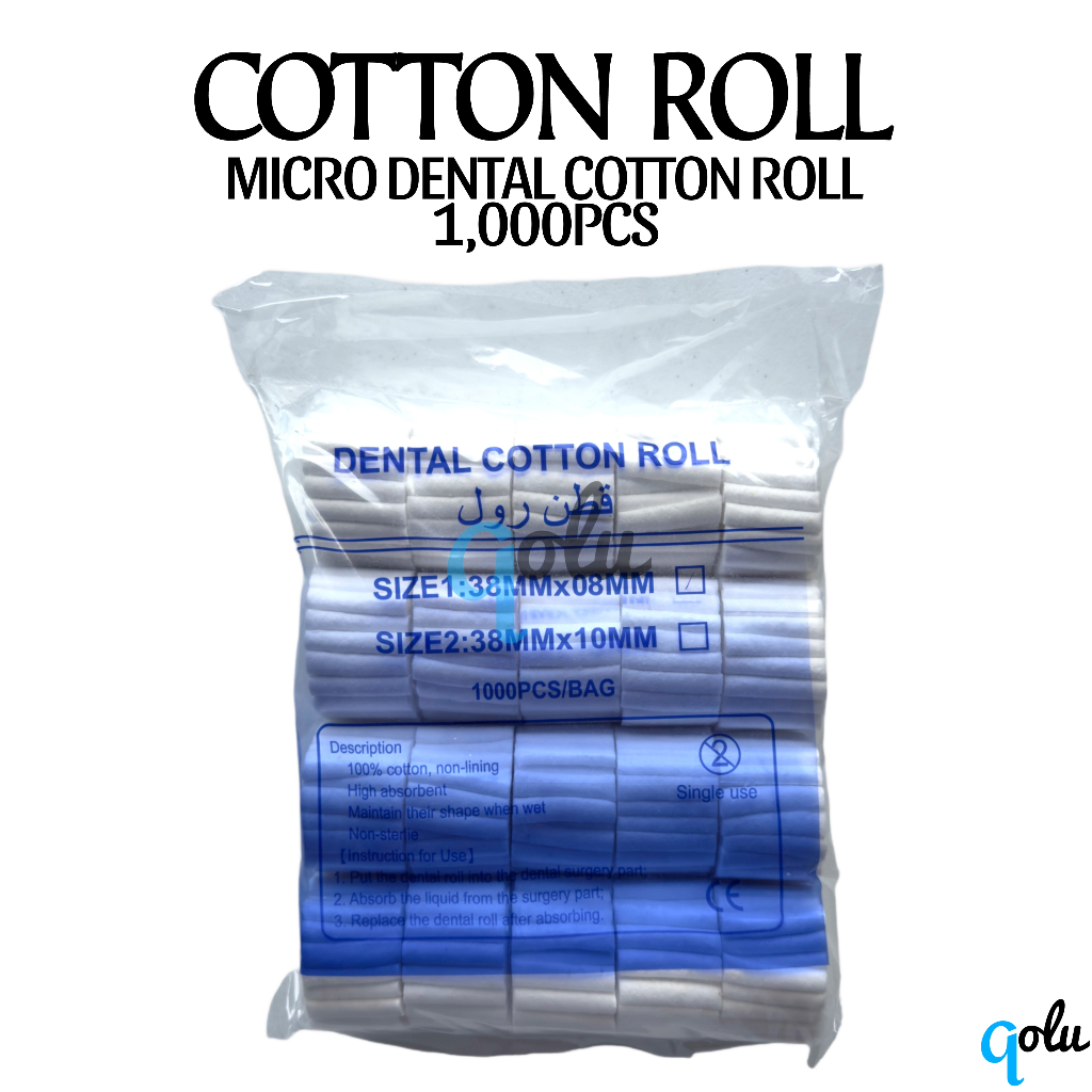 10 Rolls Dental Cotton Roll Size #1 500pcs | Shopee Philippines