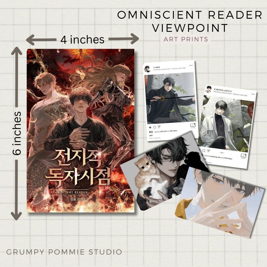 [450GSM] 3 PCS Thick Omniscient Reader Viewpoint Art Prints || Postcard ...