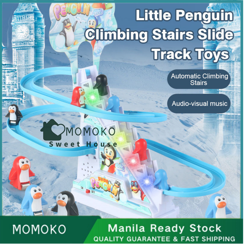 Children's Electronic Educational Toys Cute Penguin Climbing Stairs Set ...