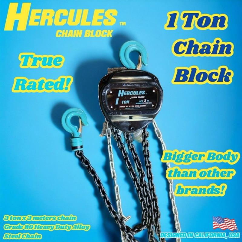 Chain Block 1 TON or 2 TON Hercules USA | Shopee Philippines