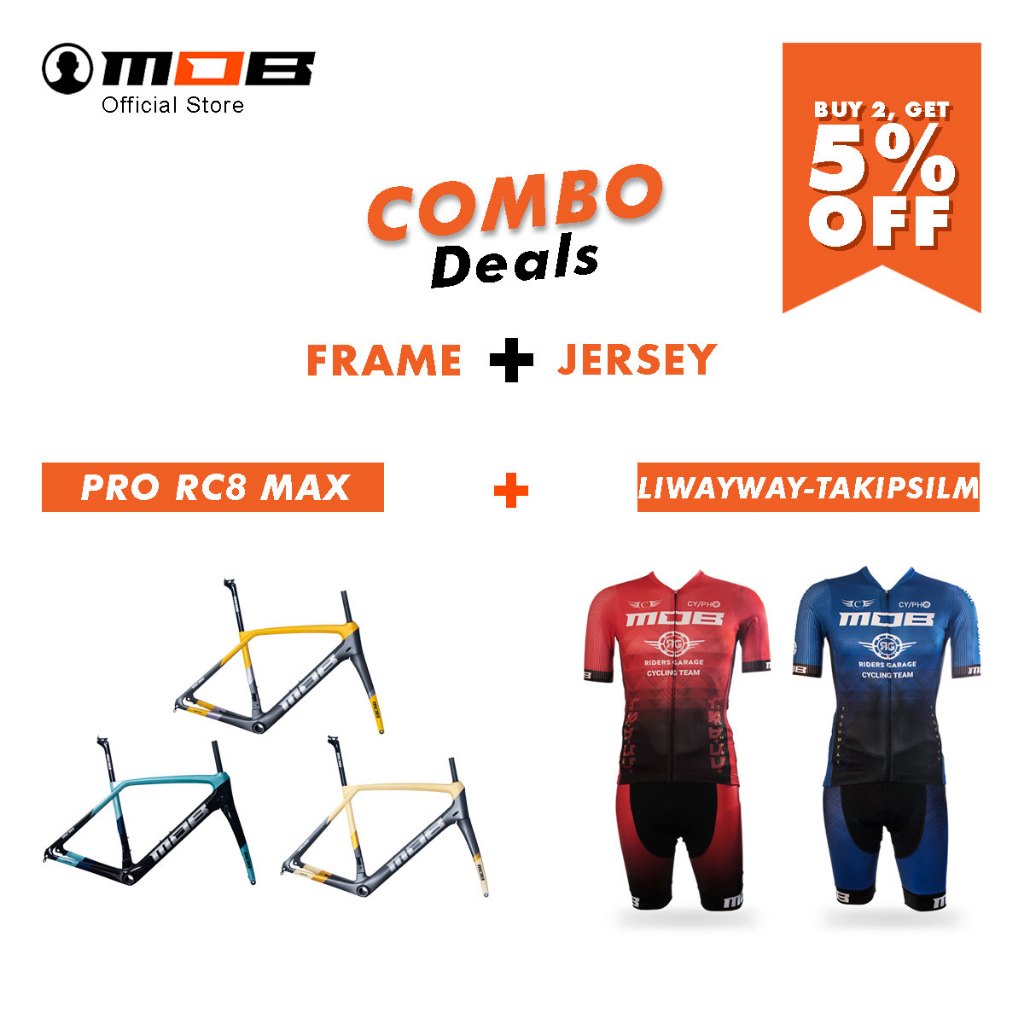 MOB Pro RC8 Max Carbon Bike Frame and Liwayway-Takipsilim Race-Fit ...