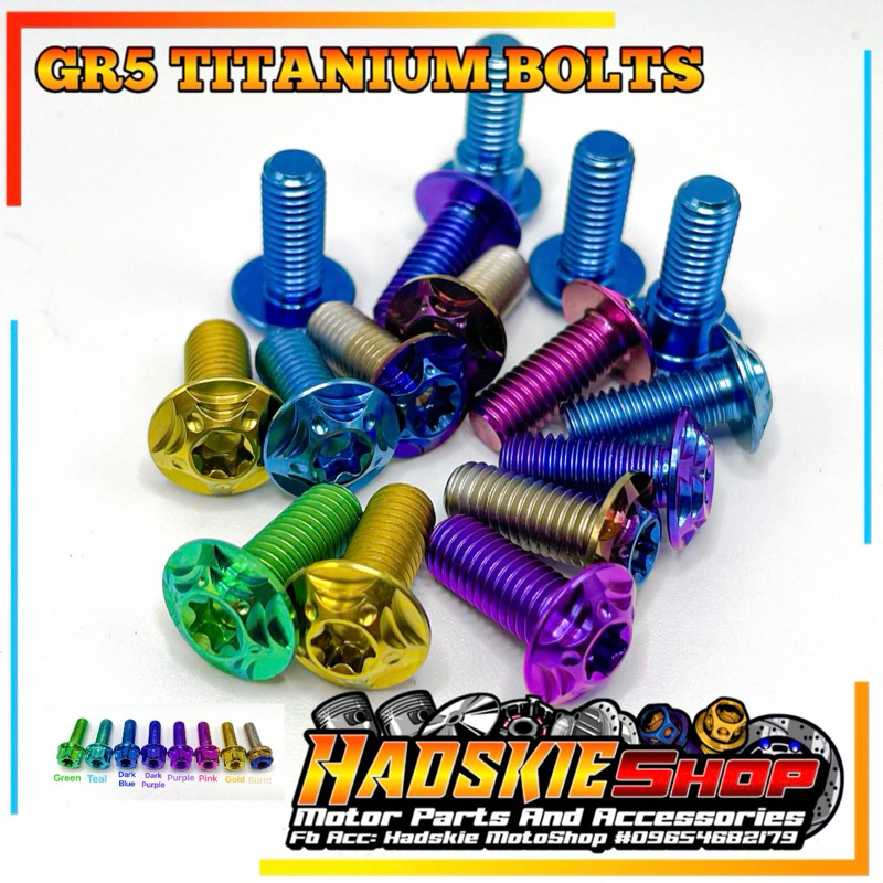 REAL TITANIUM GR5 DISC BOLTS 8x20 CNC HEAD (PER PIECE) ₱150 | Shopee ...