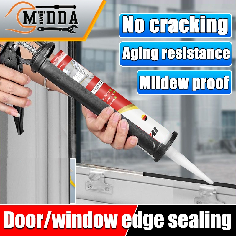 Silicone Sealant Caulking Gun Silver Sealants tool Stainless Steel ...