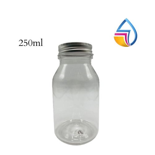 2 pcs 250ml Clear Pet Bottle w/ Aluminum Cap High Quality Material By ...
