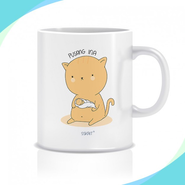 SSKAIT Pusa Pusang ina Funny cat mood mug | Shopee Philippines