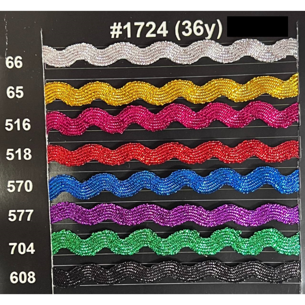 Ric Rac #1724 Metallic Trimmings Medium (0.5 cm width) (36 yards per ...