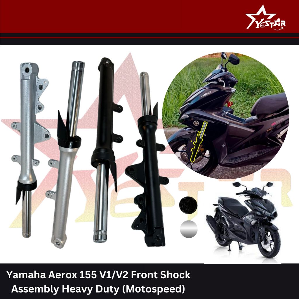 Yestar PH Front Shock Assembly For Yamaha Aerox 155 V1/V2 Heavy Duty ...