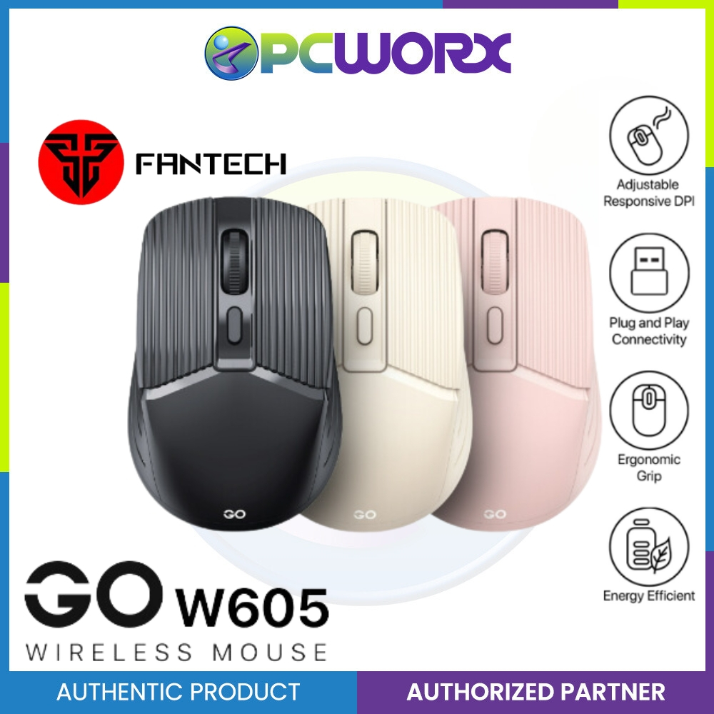 Fantech GO W605 Wireless Office Mouse Plug and Play Connectivity With Ergonomic Grip | Shopee ...