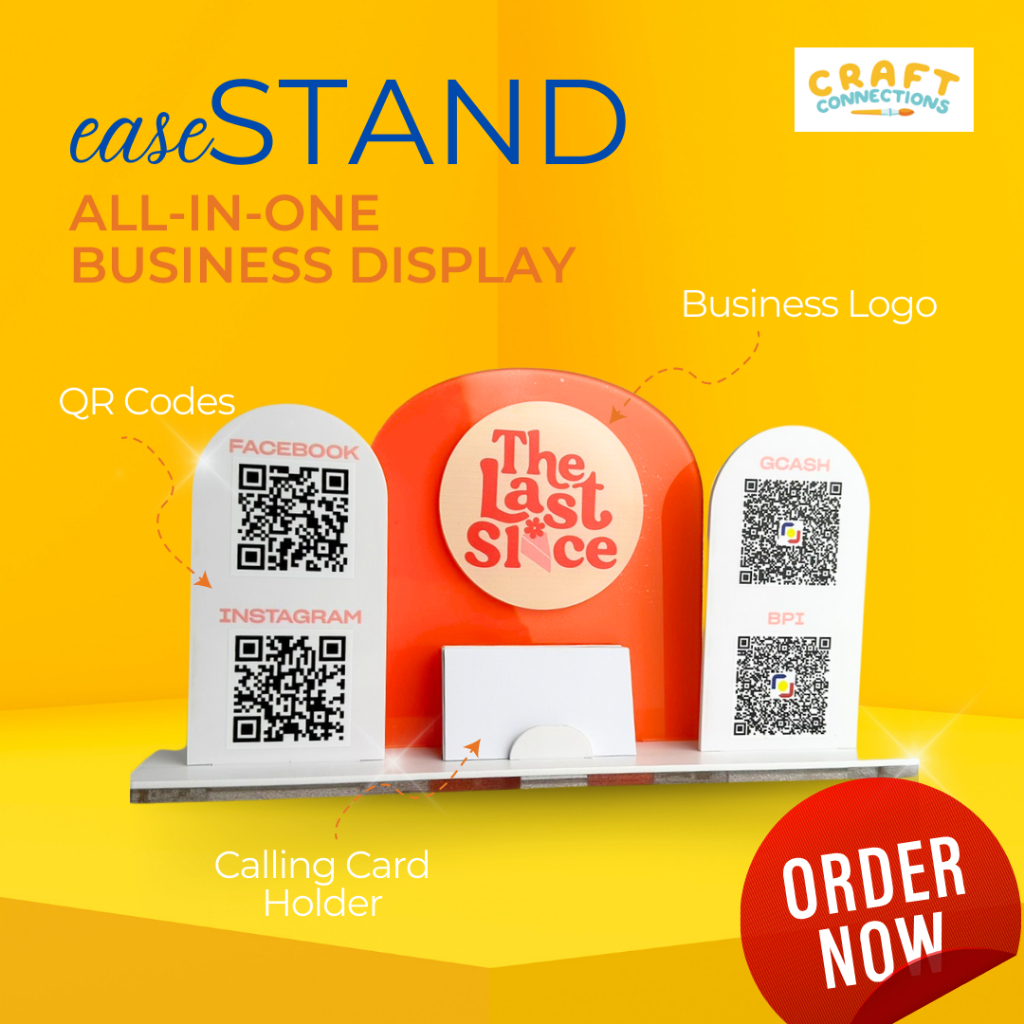 easeSTAND ALL-IN-ONE Business Display Intro Price with logo stand, qr ...