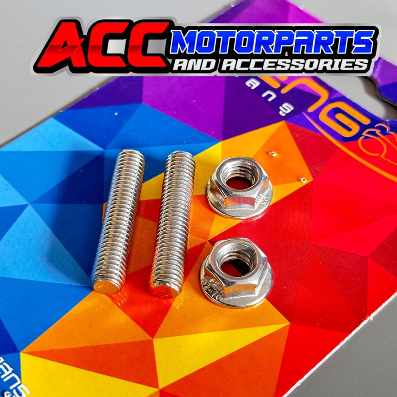2 pcs STAINLESS STEEL EXHAUST BOLT / STUD BOLT R150 / ALL MIO / NMAX ...
